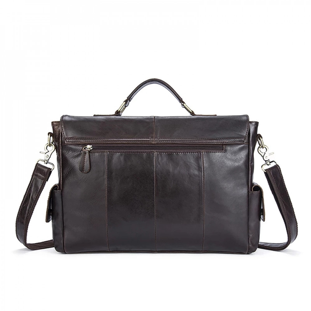 14" Premium soft full grain leather briefcase and shoulder bag - Blok Shop